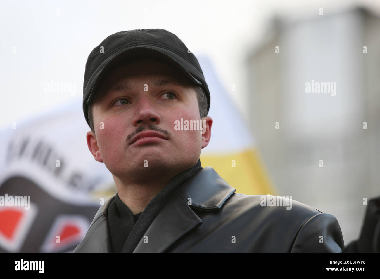 Georgy Borovikov, leader of a Moscow nationalist group, at the annual ...