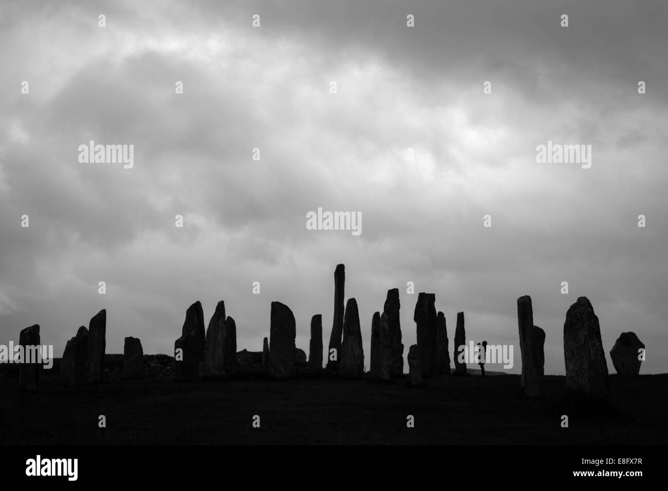 Callanish stones isle of lewis Black and White Stock Photos & Images ...