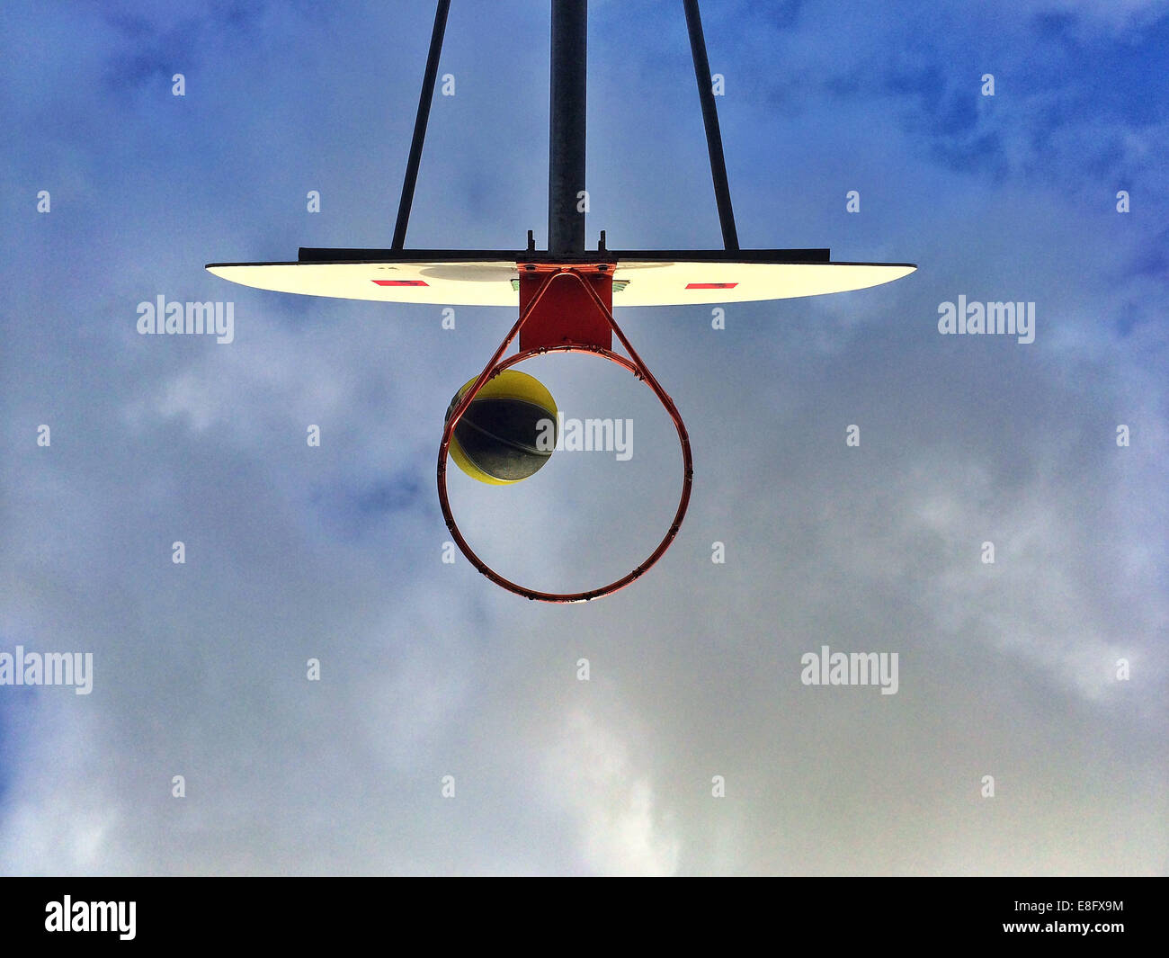 Basketball hoop and ball Stock Photo - Alamy