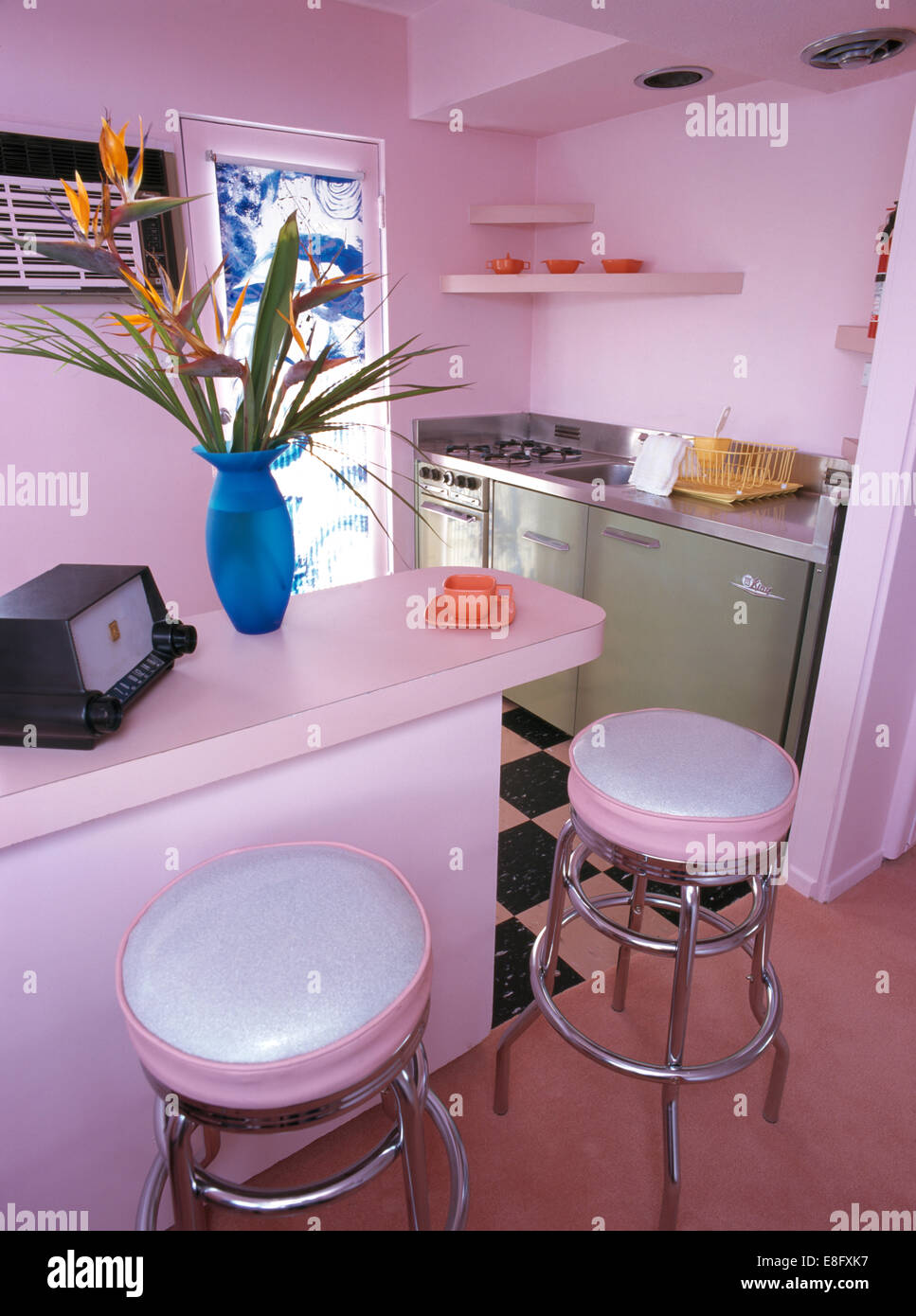 Stools breakfast bar in interior hi-res stock photography and images ...