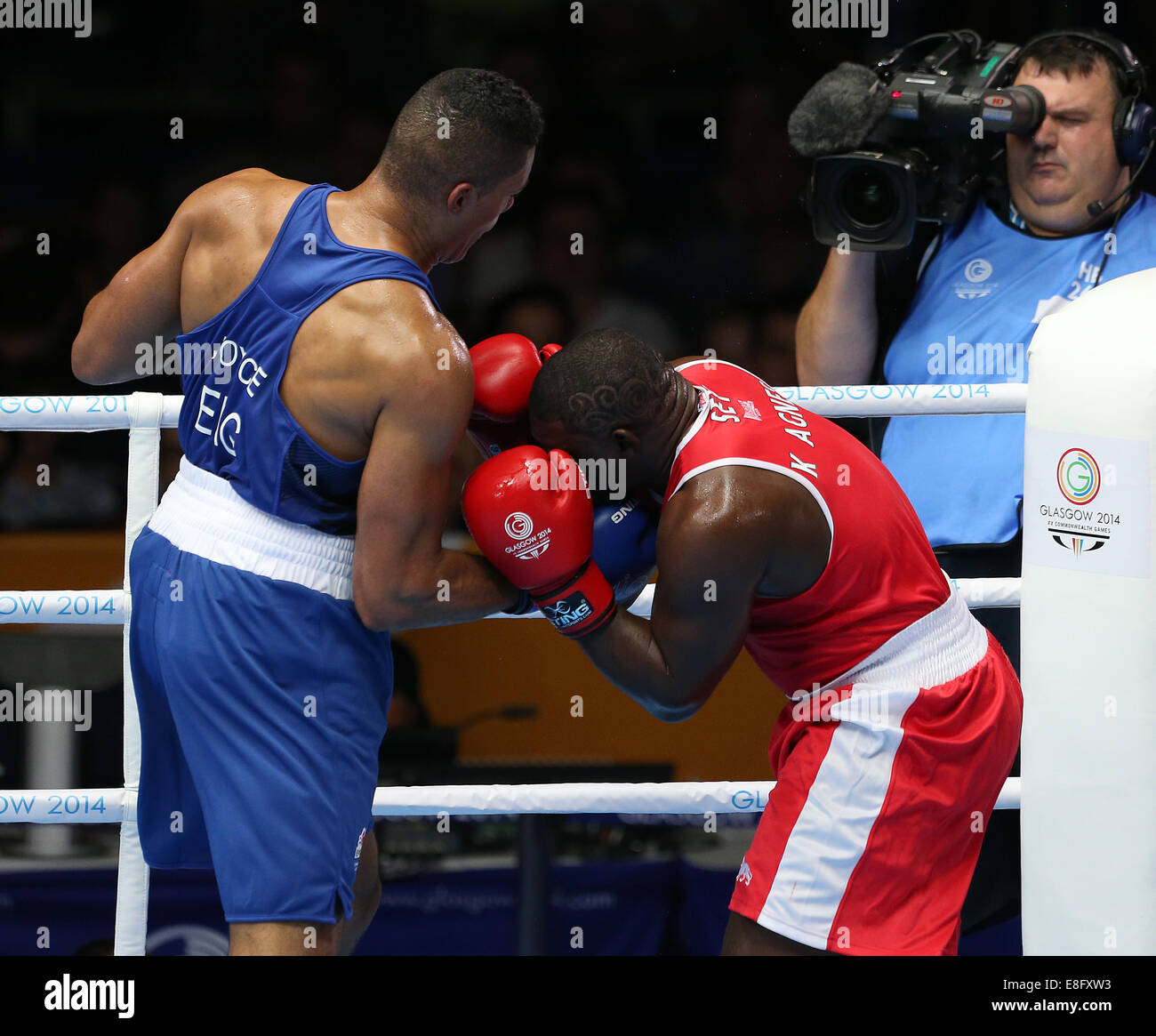 Joseph Joyce (ENG) (Blue) beats Keddy Agnes (SEY) (Red) - Boxing Super ...