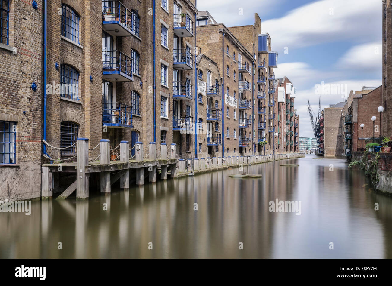 Saviour's Dock where River Neckinger enters the River Thames, London ...