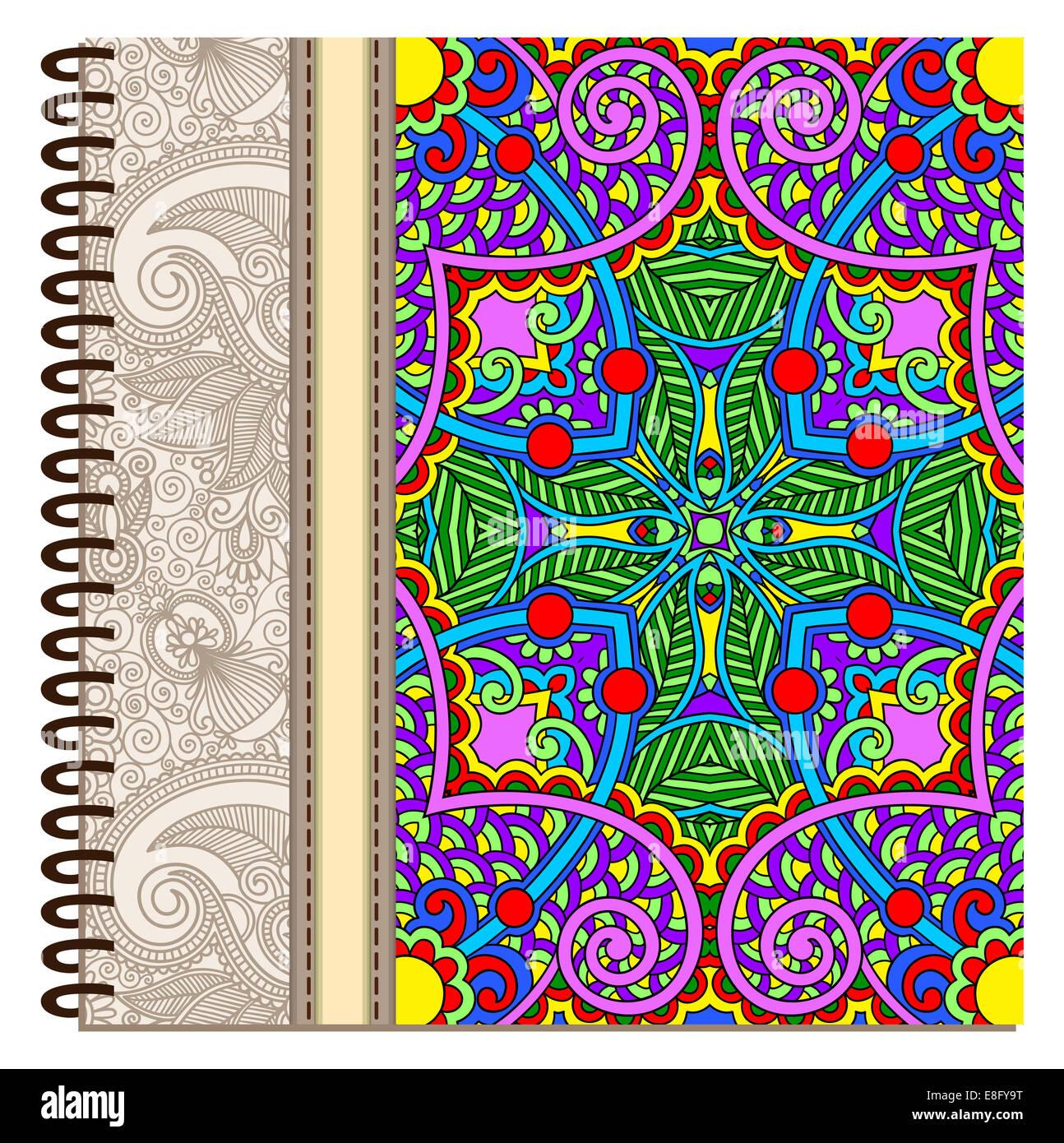 design of spiral ornamental notebook cover Stock Photo - Alamy
