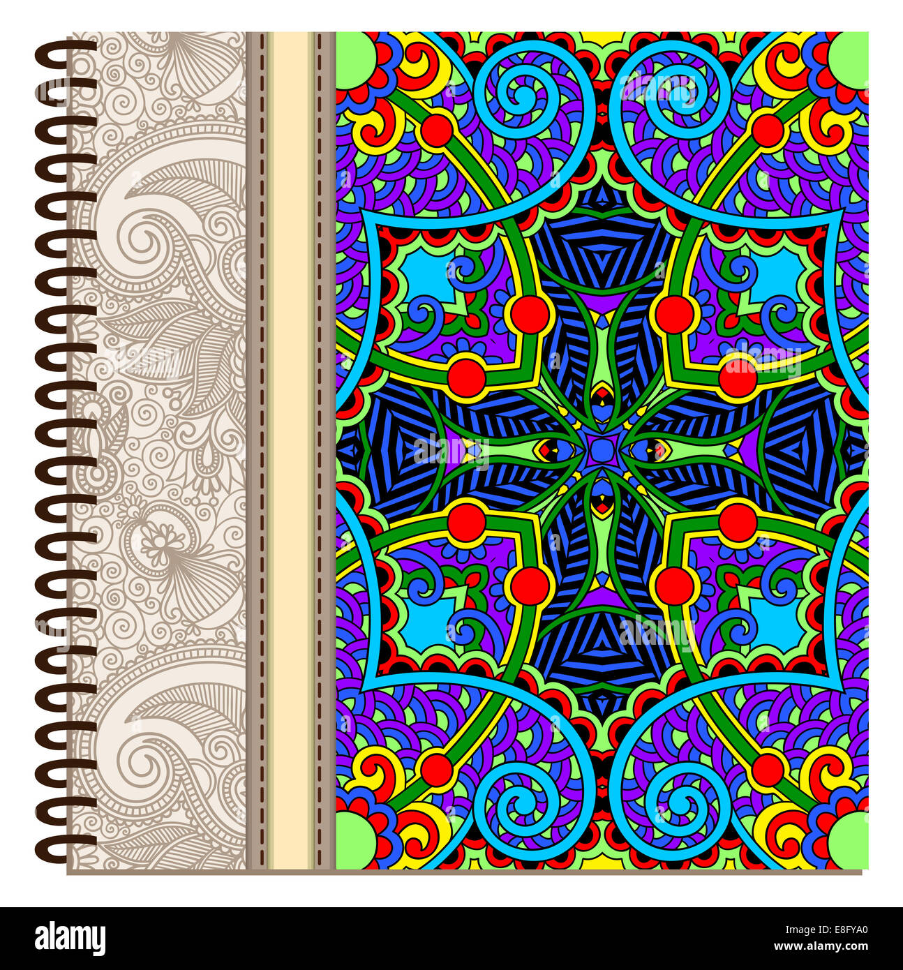 design of spiral ornamental notebook cover Stock Photo - Alamy