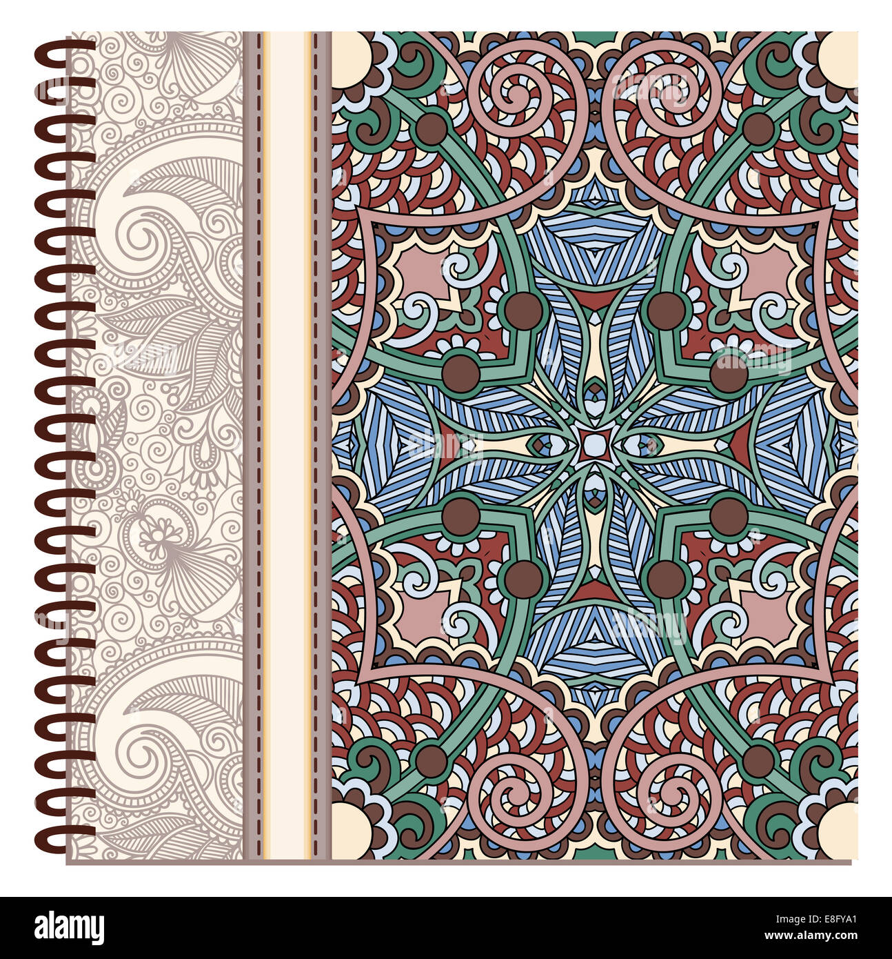 design of spiral ornamental notebook cover Stock Photo - Alamy