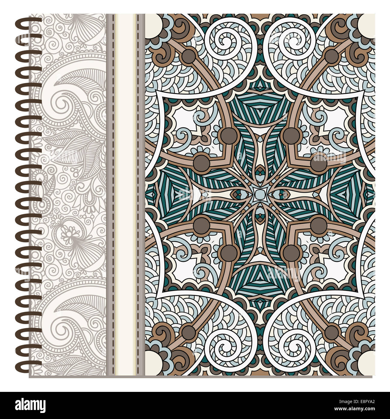 design of spiral ornamental notebook cover Stock Photo - Alamy