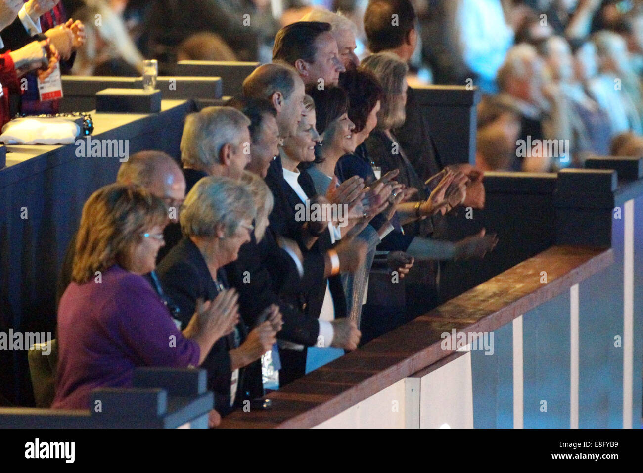 The Royal Box up and dancing to Kylie Minogue singing The Locomotion ...