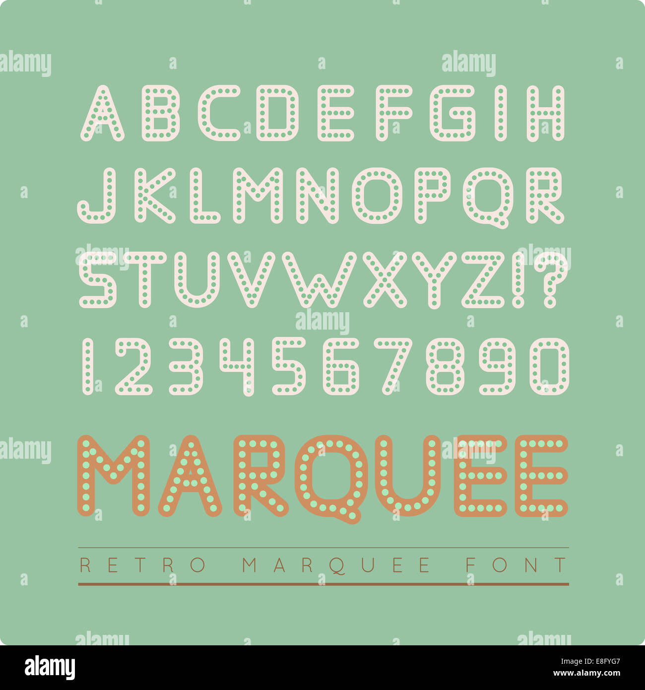 Marquee vector alphabet hi-res stock photography and images - Alamy