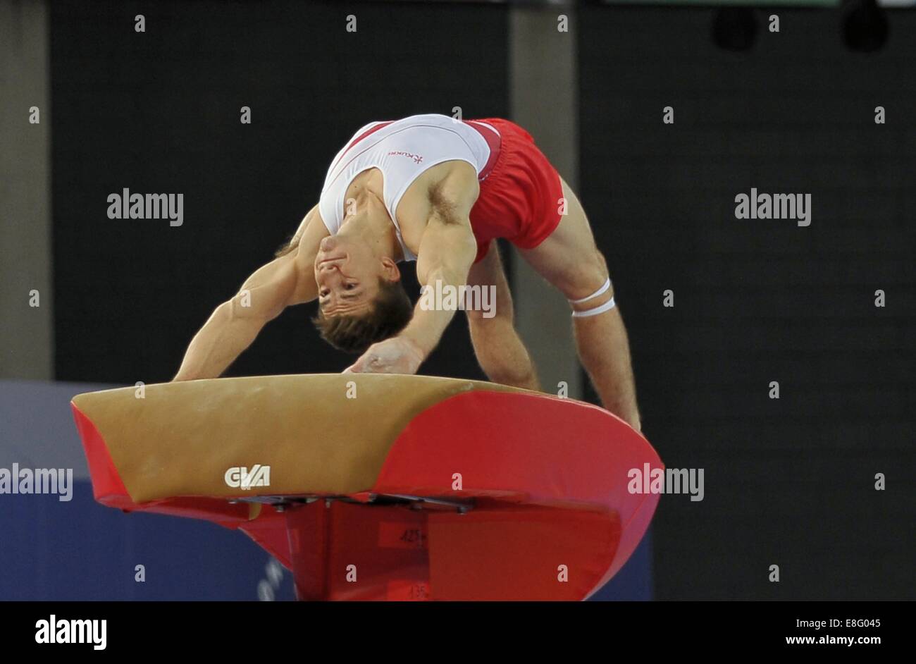Max Whitlock (ENG). Mens Team final. Vault. Artistic Gymnastics - The ...
