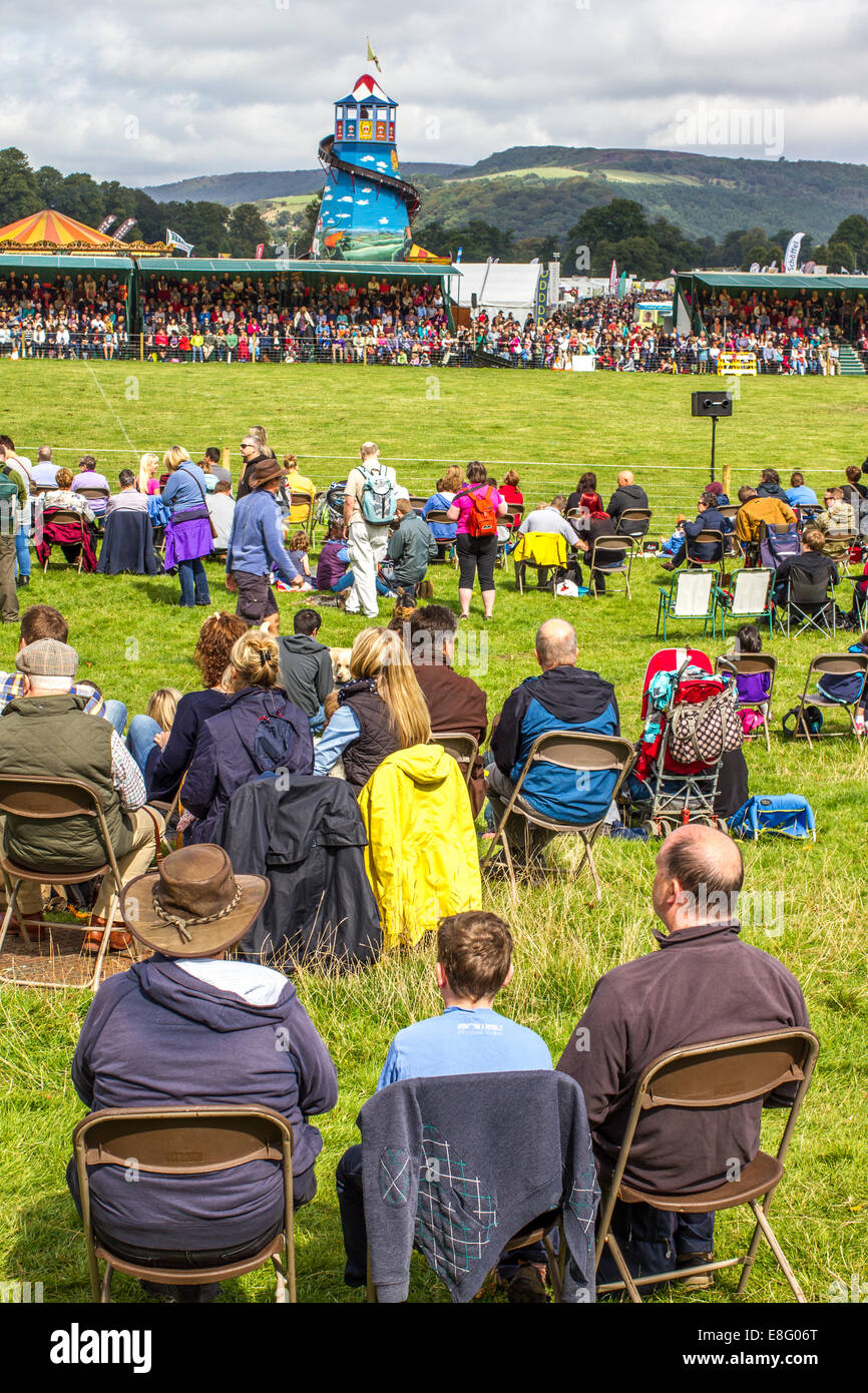 Crowds at Chatsworth House Country Fair 2014 near Bakewell Derbyshire ...