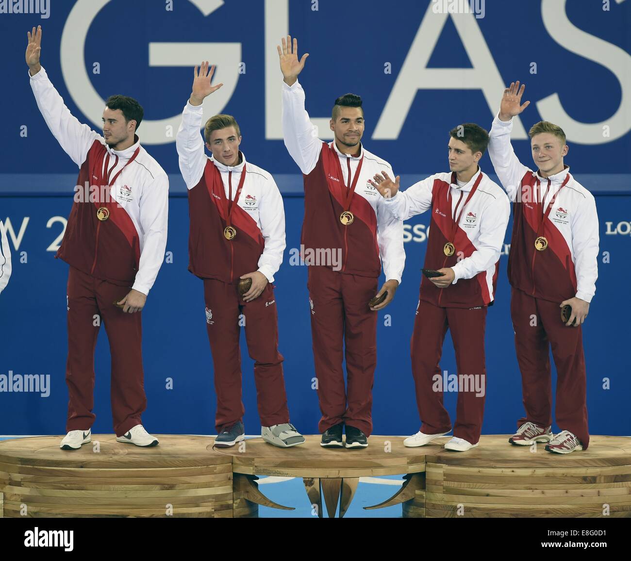 (l to r)Kristian Thomas, Sam Oldham, Louis Smith, Max Whitlock and Nile ...