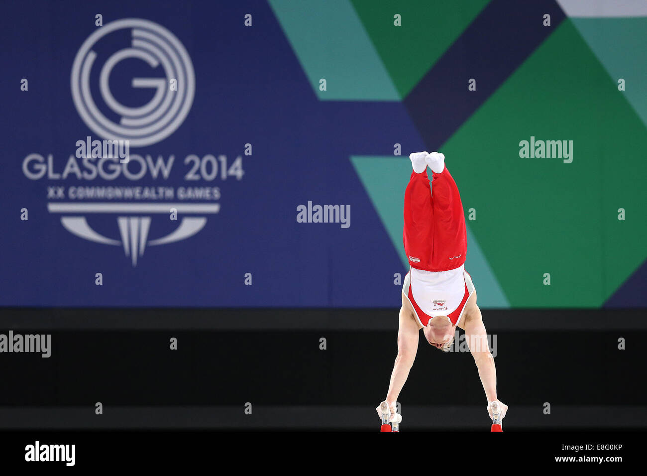 Nile Wilson (ENG) in action on the parallel bars. Artistic Gymnastics ...