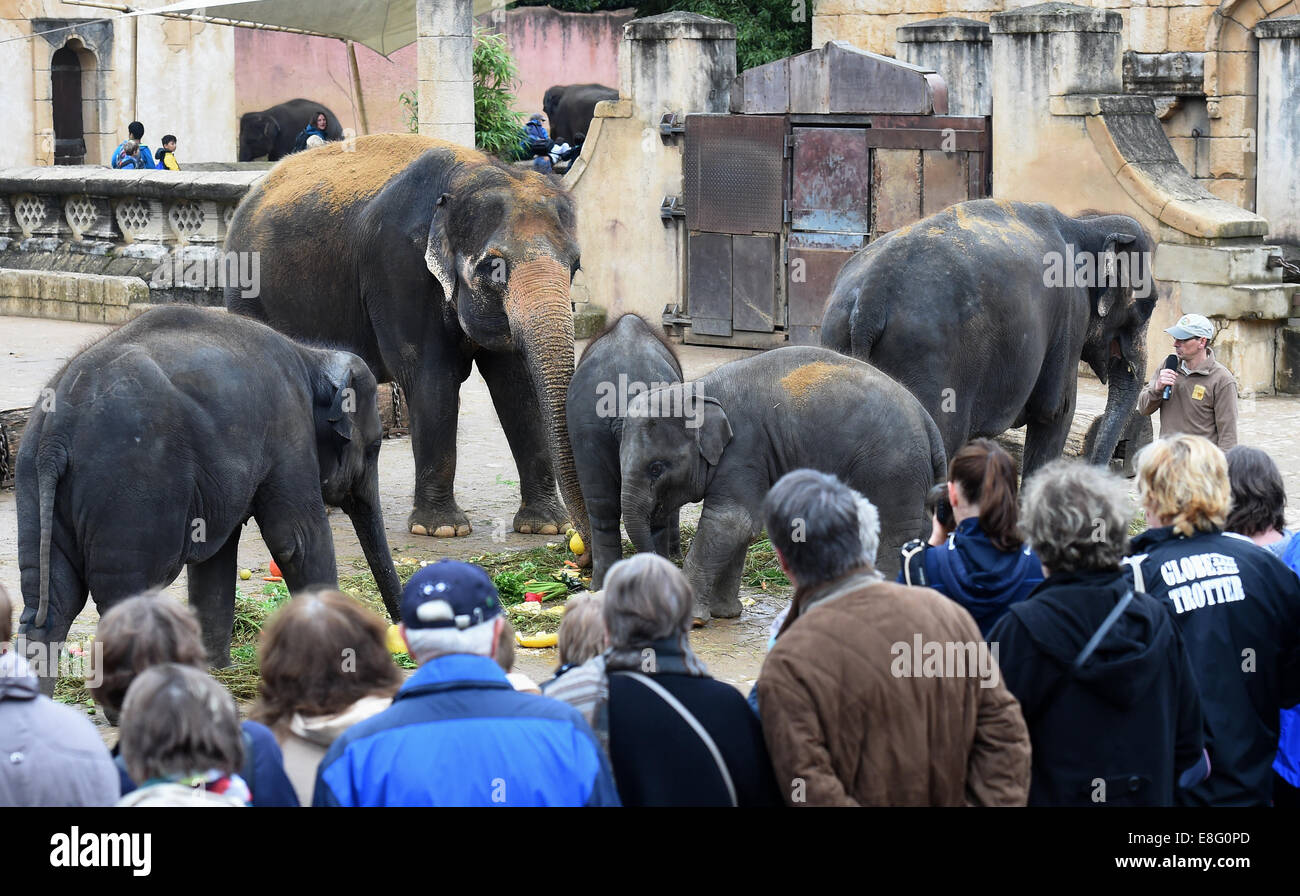 Hanover, Germany. 07th Oct, 2014. Visitors looks at 32 year old ...