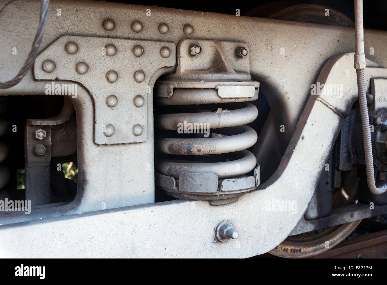 Detail of train wheels hi-res stock photography and images - Alamy