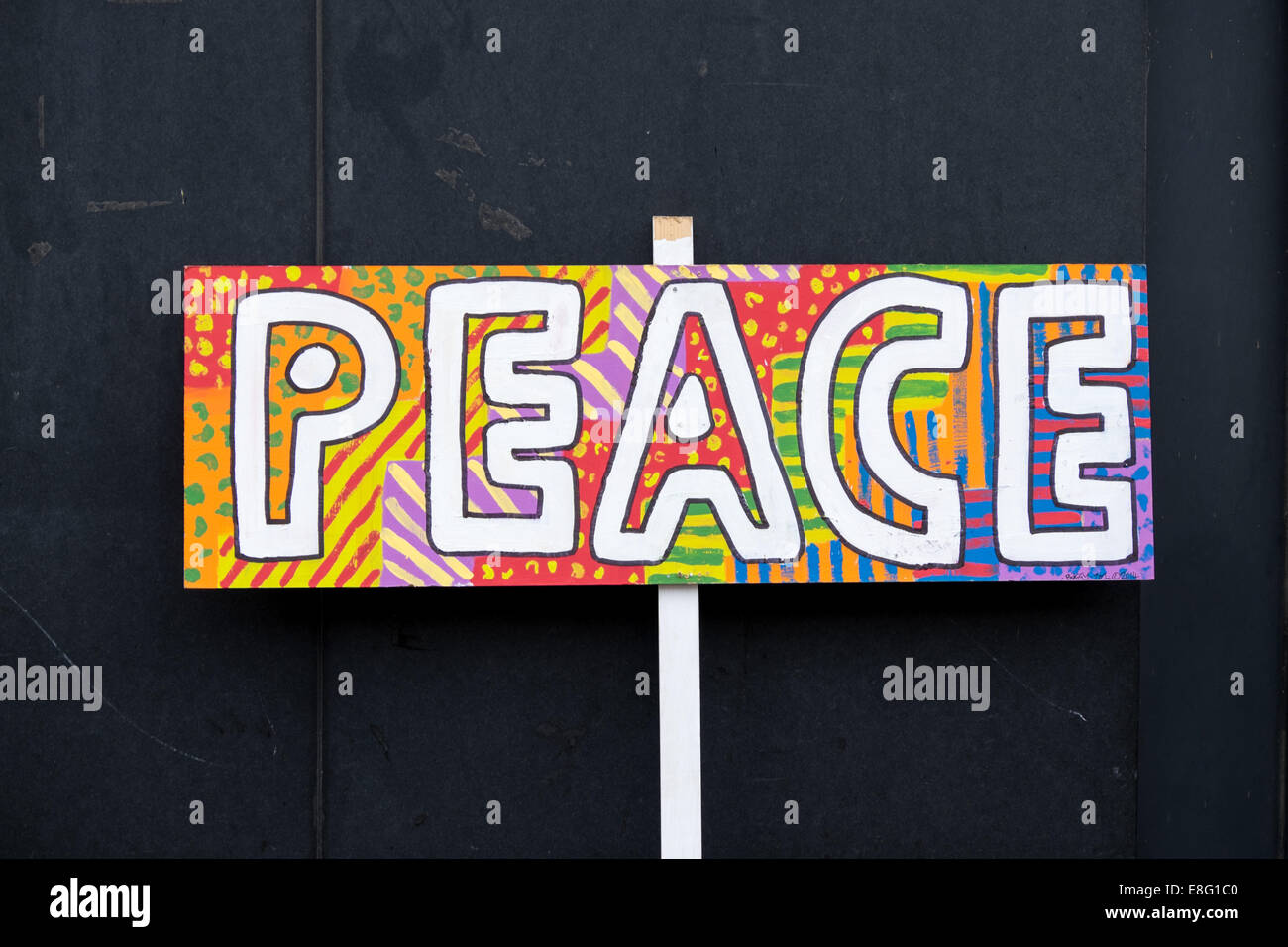 Sign With The Word Peace Stock Photo - Alamy