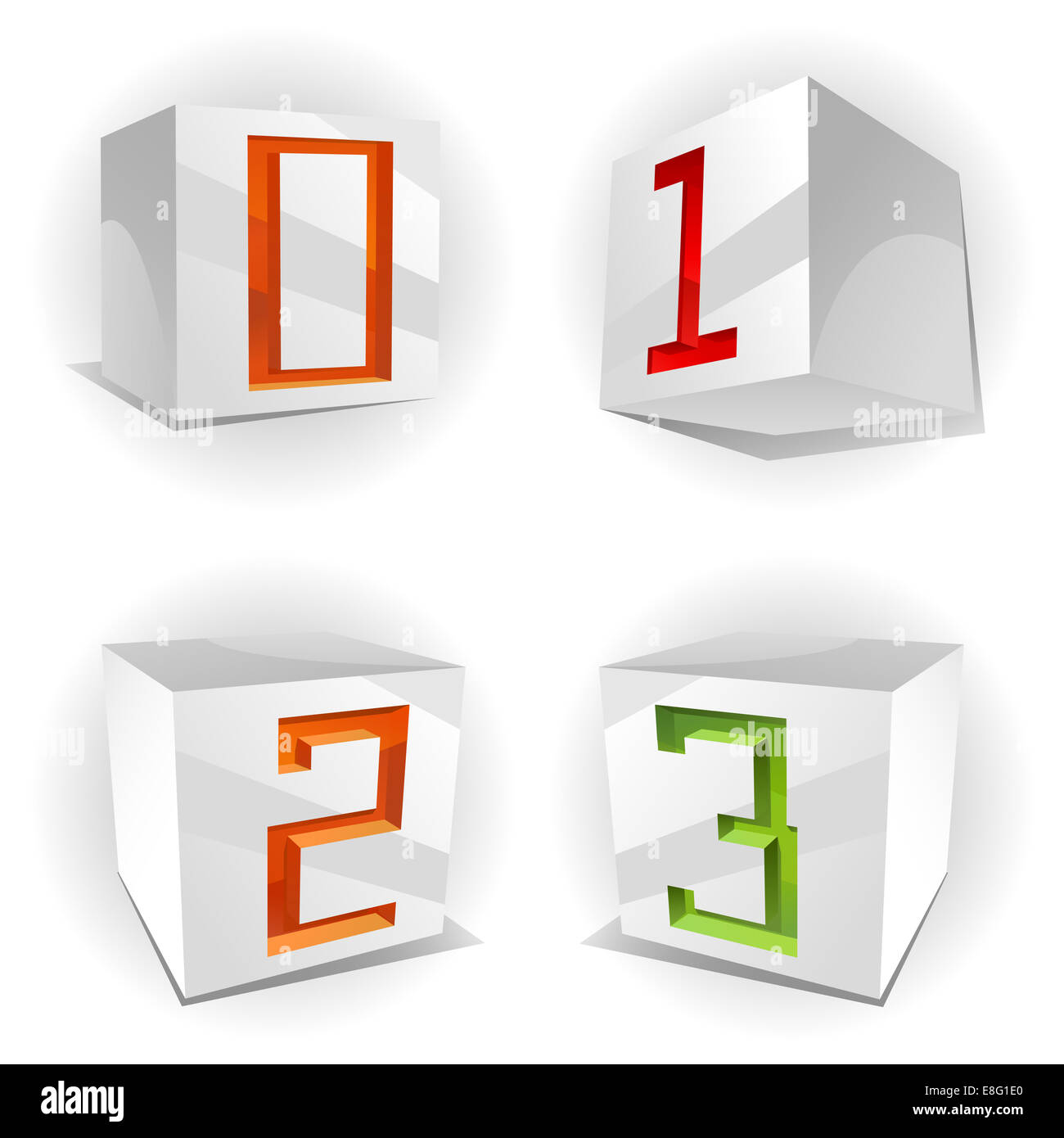 Green glowing cube Cut Out Stock Images & Pictures - Alamy