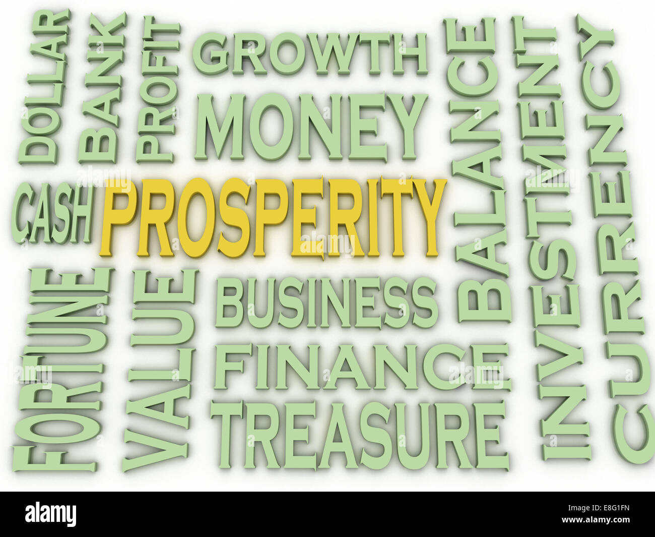 3d imagen Prosperity concept word cloud background Stock Photo - Alamy