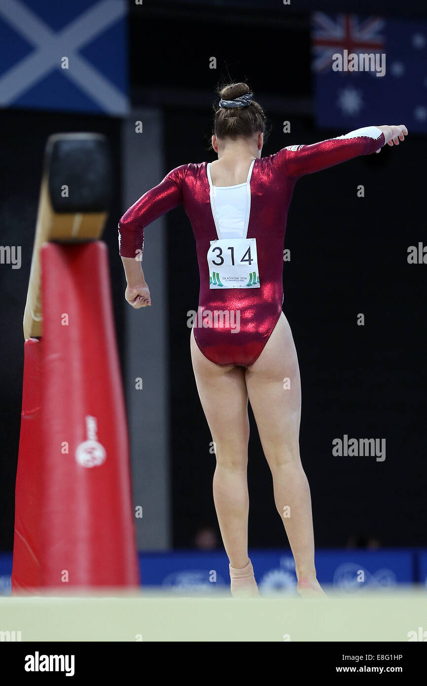 Ruby Harrold (ENG) performs on the beam where a slip ultimately cost ...