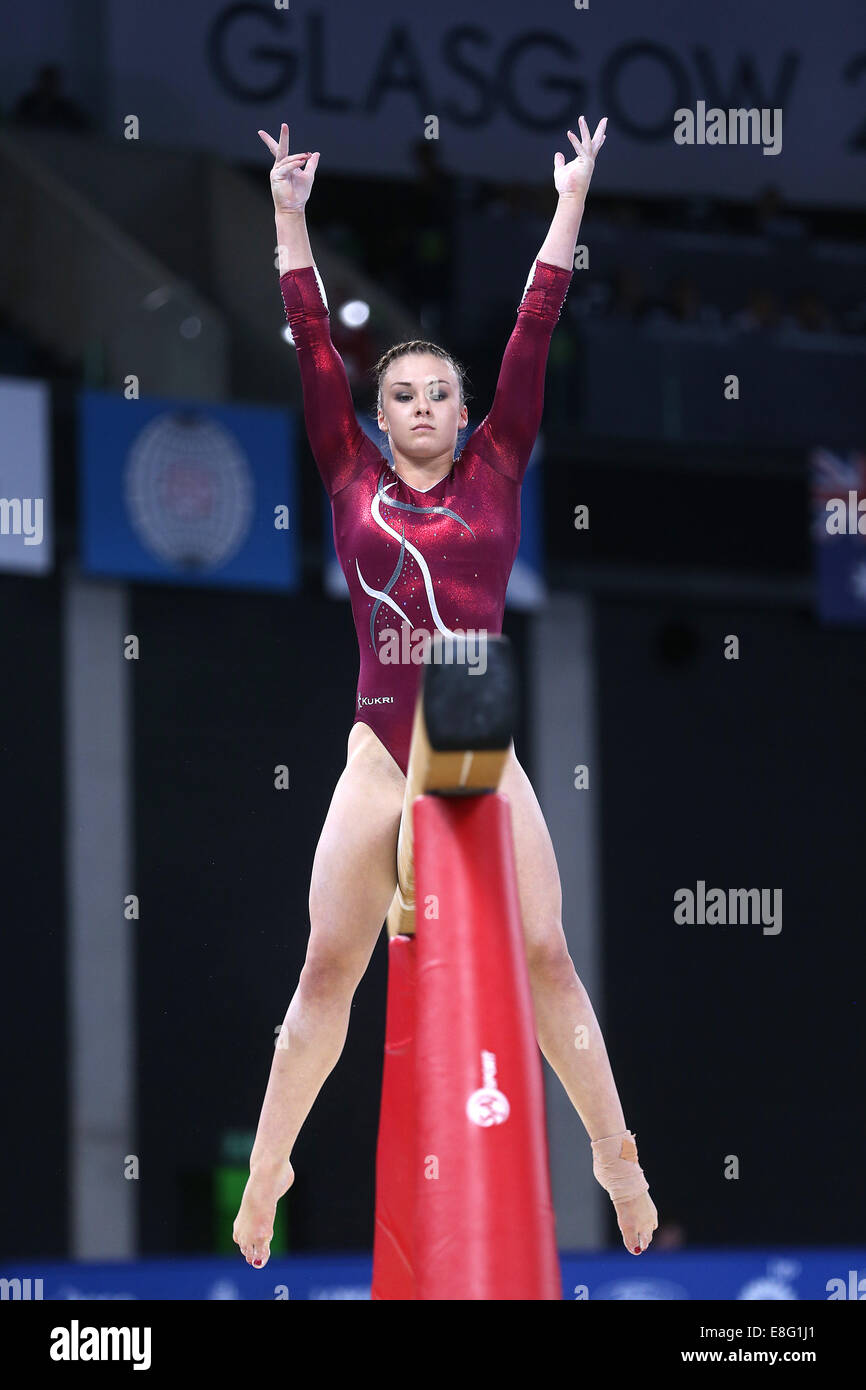 Ruby Harrold (ENG) performs on the beam where a slip ultimately cost ...