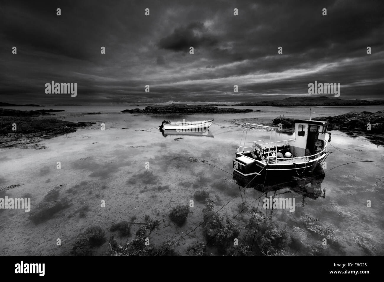 Isle Of Barra Lobster Boats Stock Photo - Alamy