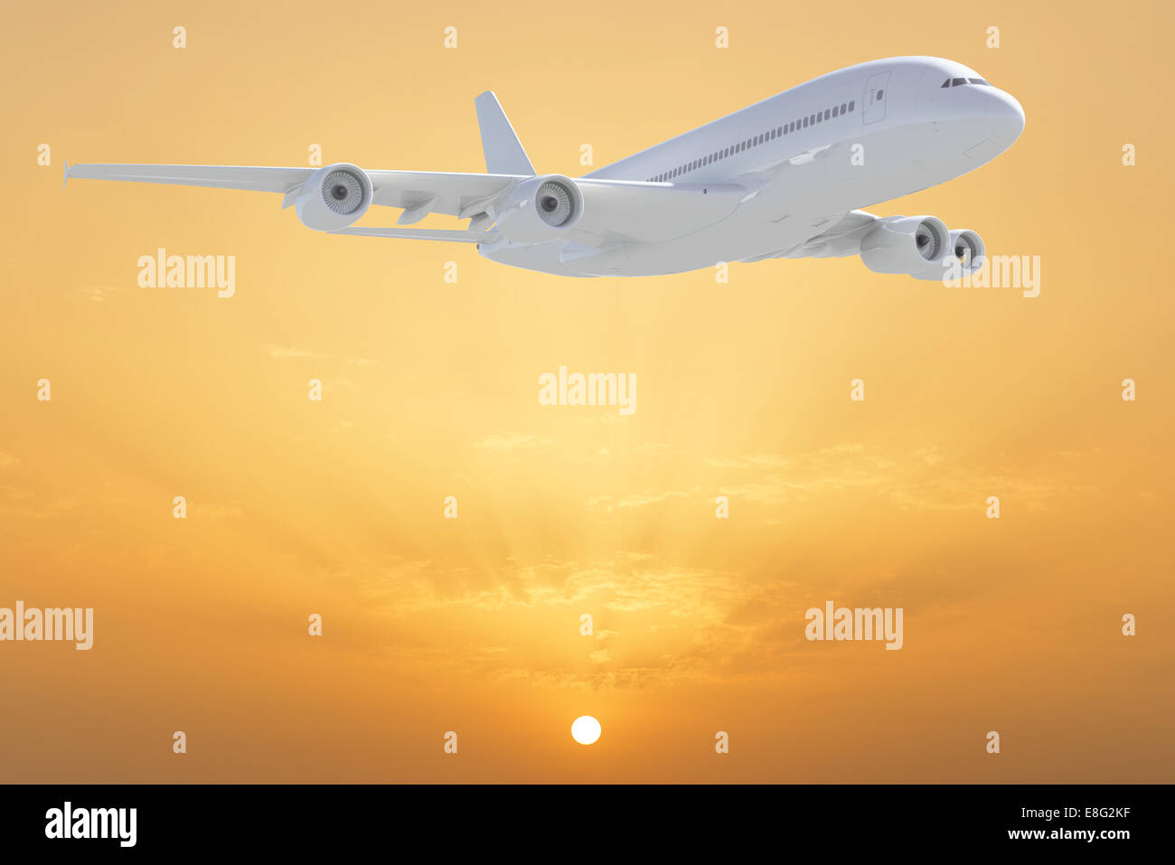 Big white airplane Stock Photo - Alamy