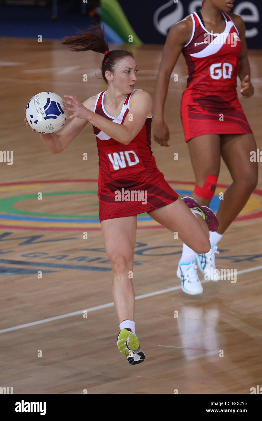 Jade Clarke (ENG) in action - Netball - SECC - Glasgow Scotland, UK - 250714 - Glasgow 2014 ...