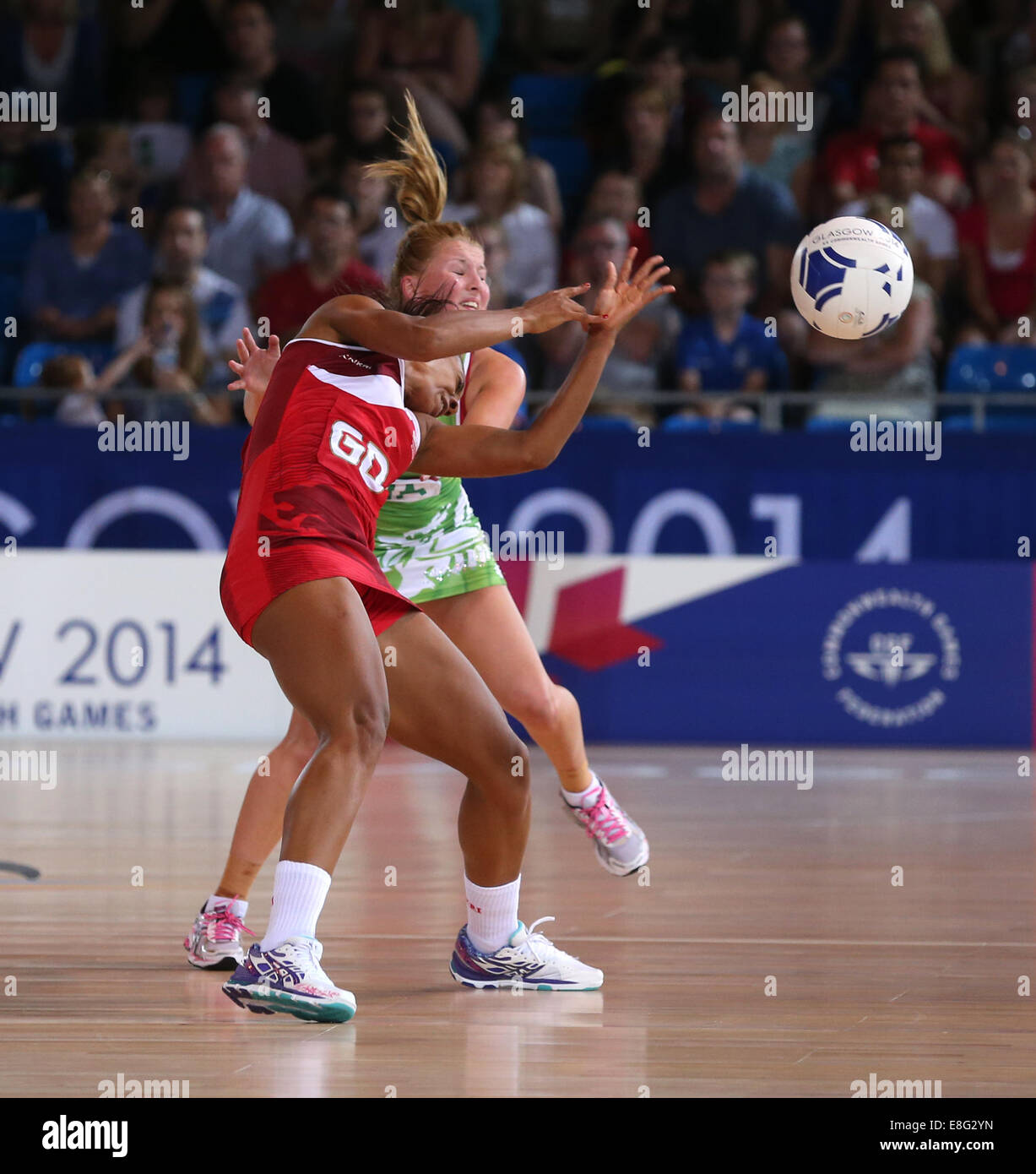Stacey Francis (ENG) and Stephanie Myddleton (WAL) in action - Netball ...