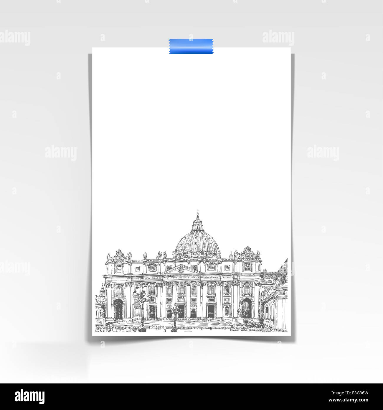 Old st peters basilica drawing hi-res stock photography and images - Alamy
