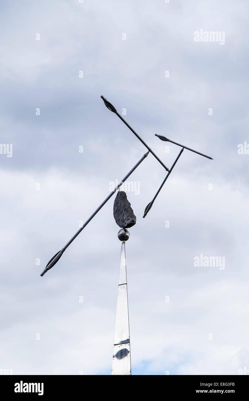 Plinth and arrows sculpture East Road Cambridge Cambridgeshire England ...