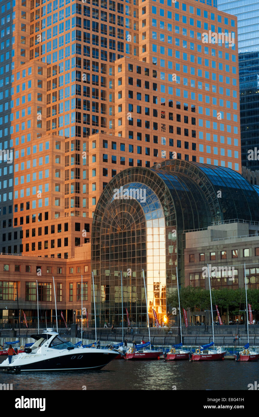 World Financial Center office buildings in the financial district of ...