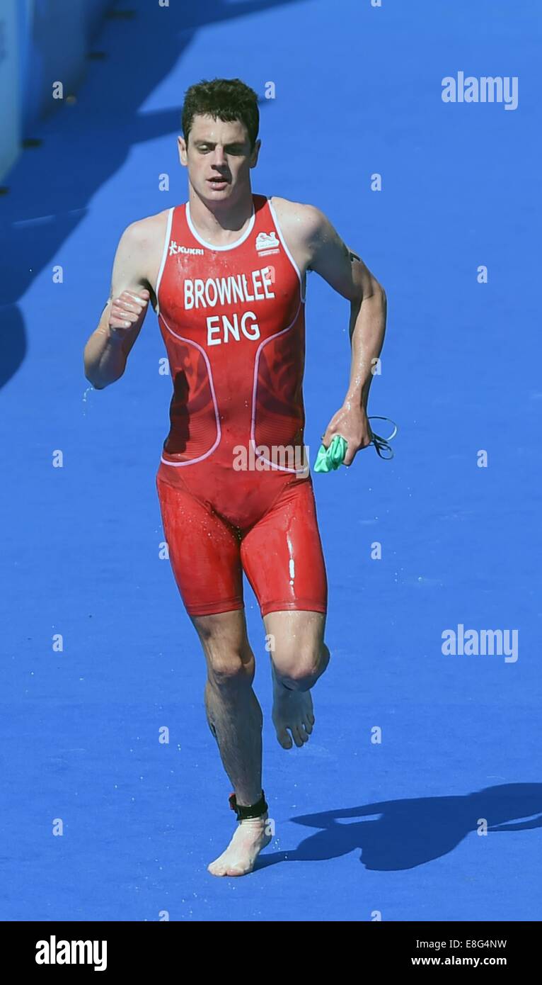 Jonathan Brownlee (ENG). Triathlon. Strathclyde Country Park, Glasgow ...