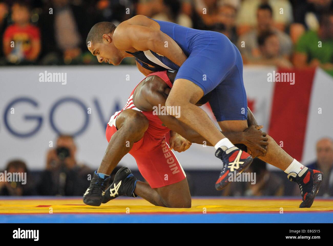 Ngr eng red blue commonwealth games wrestling secc scotland hi-res ...