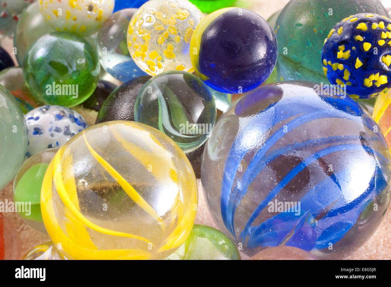 collection of glass marbles Stock Photo - Alamy