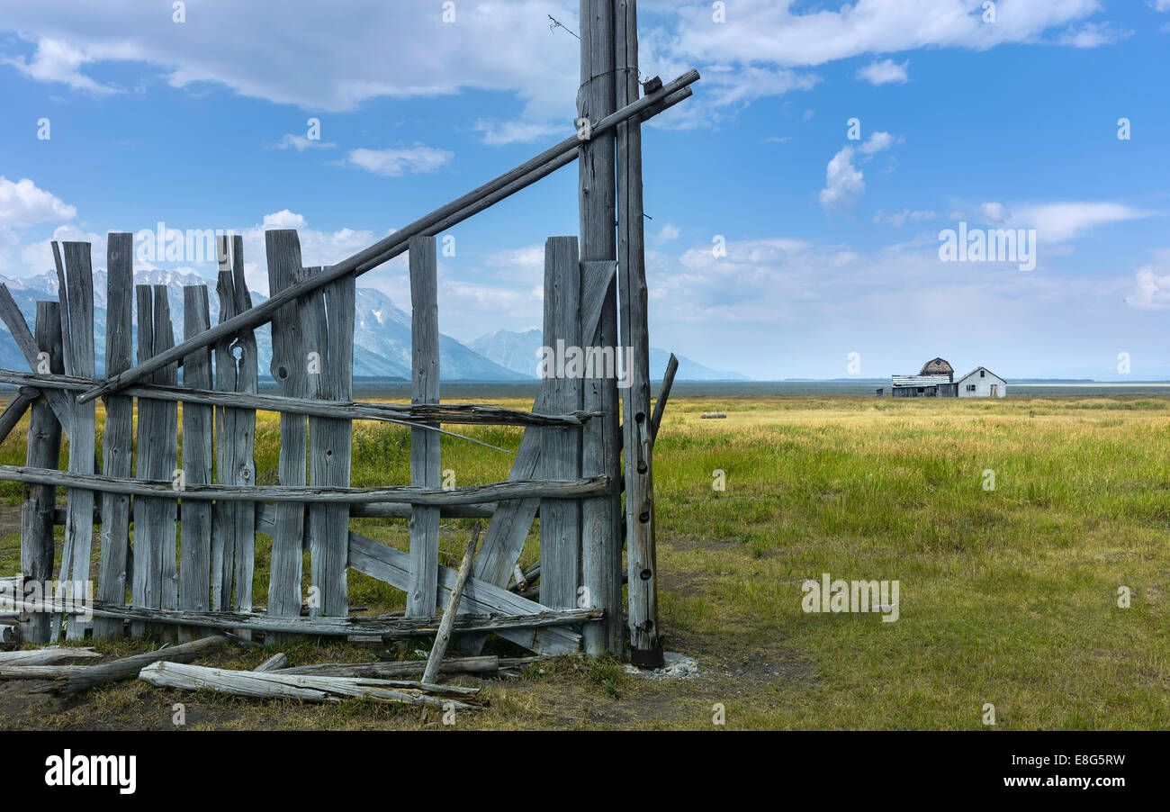 Early Mormon homestead photographed along Mormon Row Historic district ...