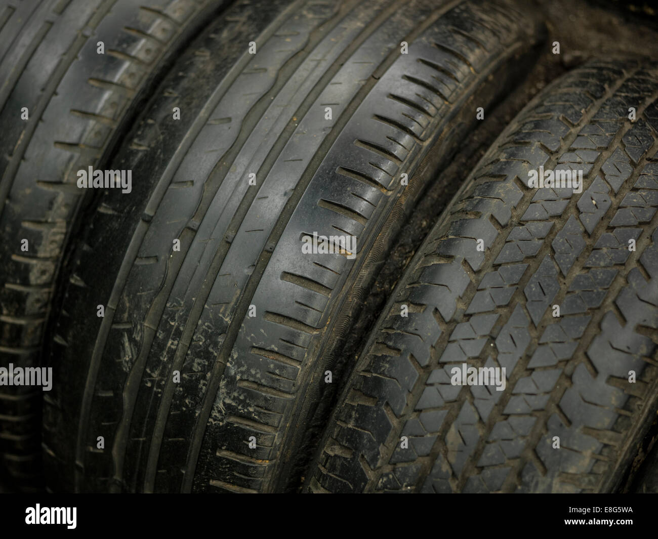 A line of Tyres Stock Photo - Alamy