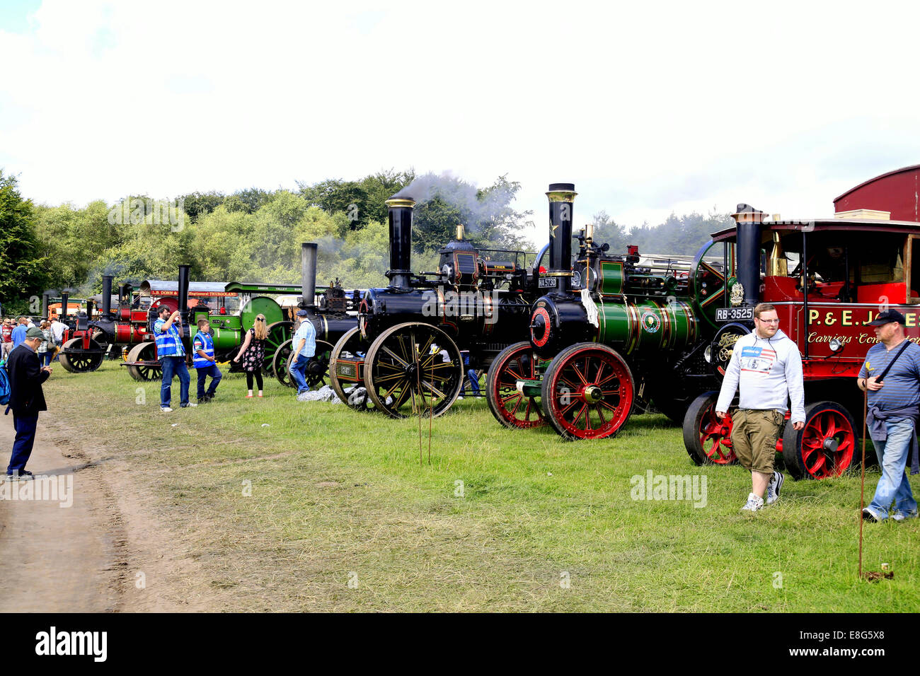 A selection of steam engines and rollers at the Cromford Steam Rally ...