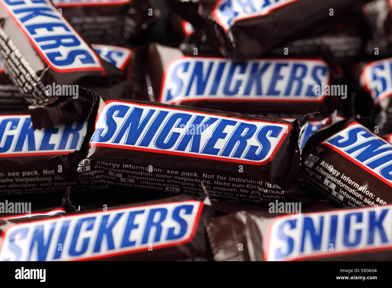 Tambov, Russian Federation - September 01, 2012 Snickers minis candy ...