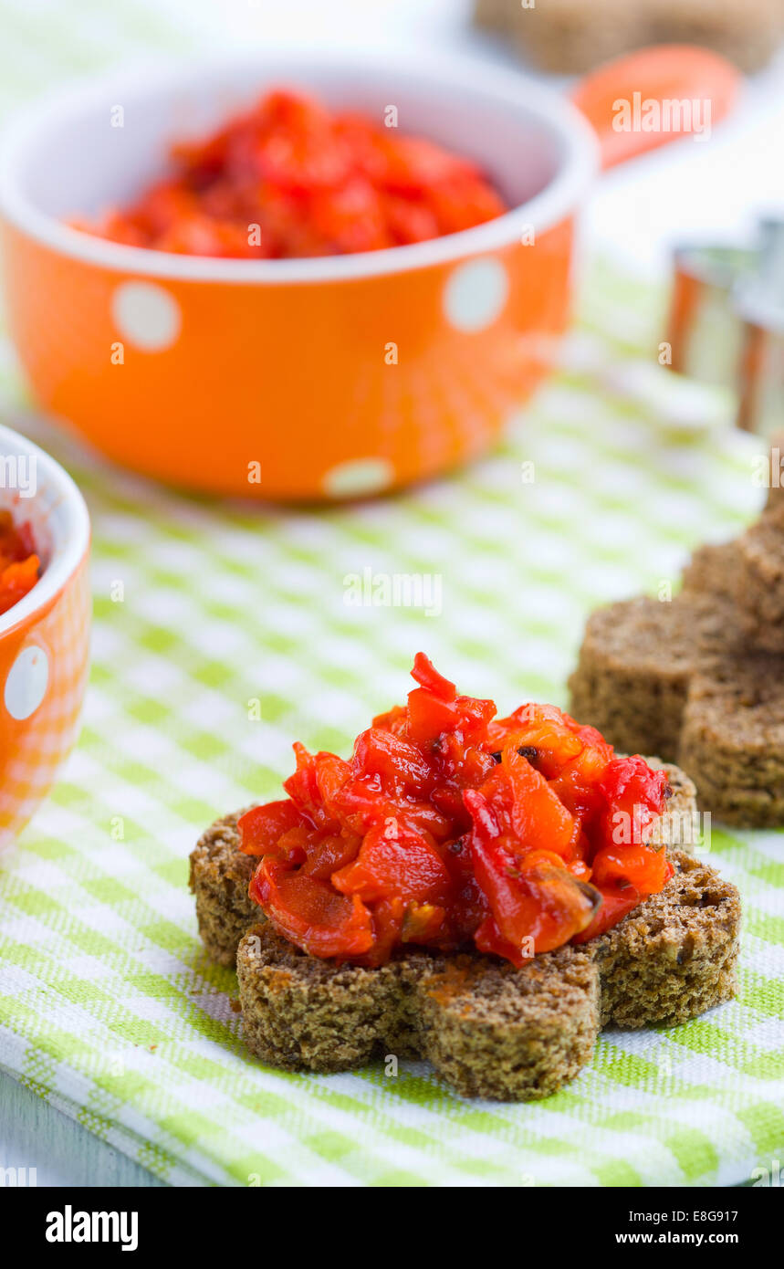 Red canape hi-res stock photography and images - Alamy