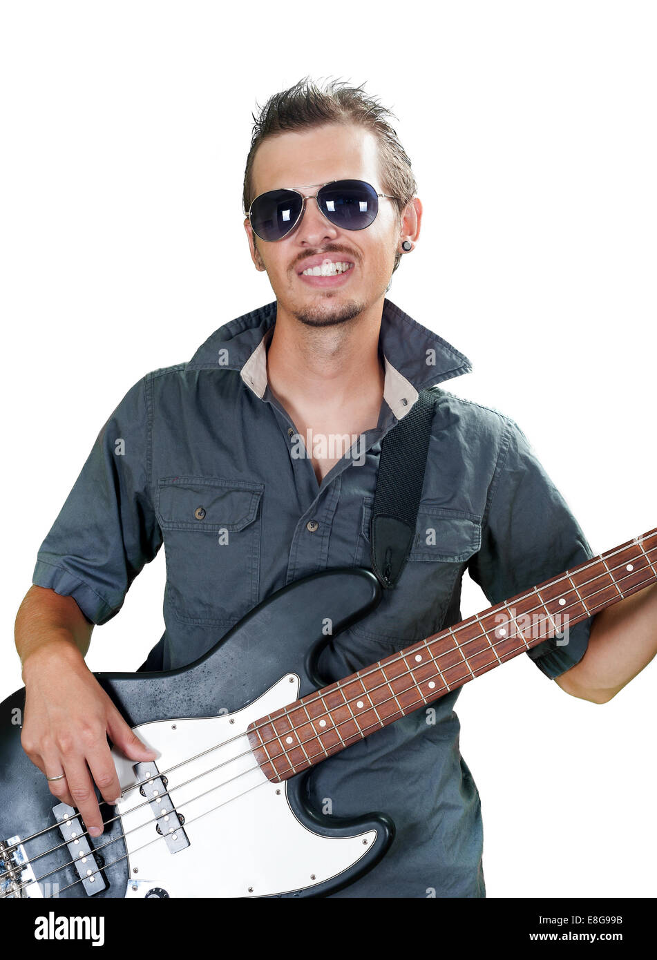 Heavy metal bass player hi-res stock photography and images - Alamy