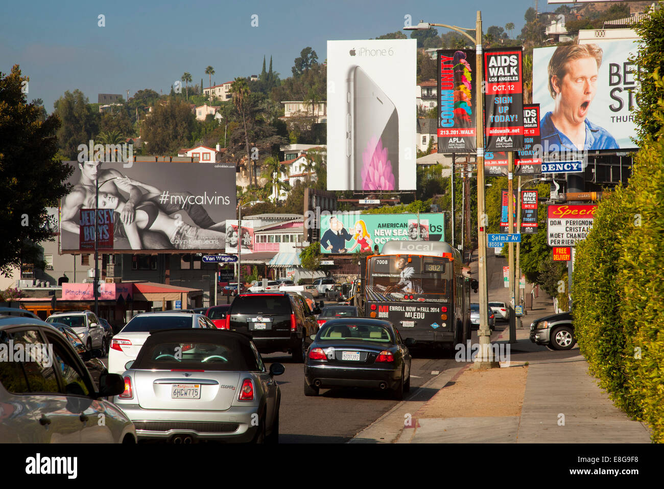 Sunset Boulevard, Sunset Strip, Los Angeles, California, United States ...