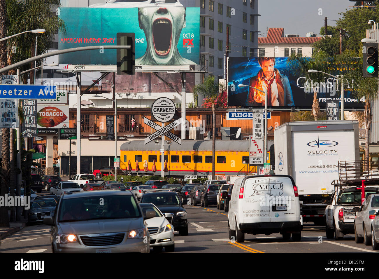 Sunset Boulevard, Sunset Strip, Los Angeles, California, United States ...