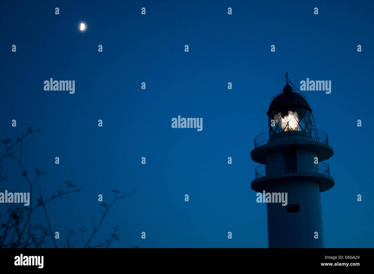 Fomenter, Balearic Islands, Spain: the moon and Cap de Barbaria ...