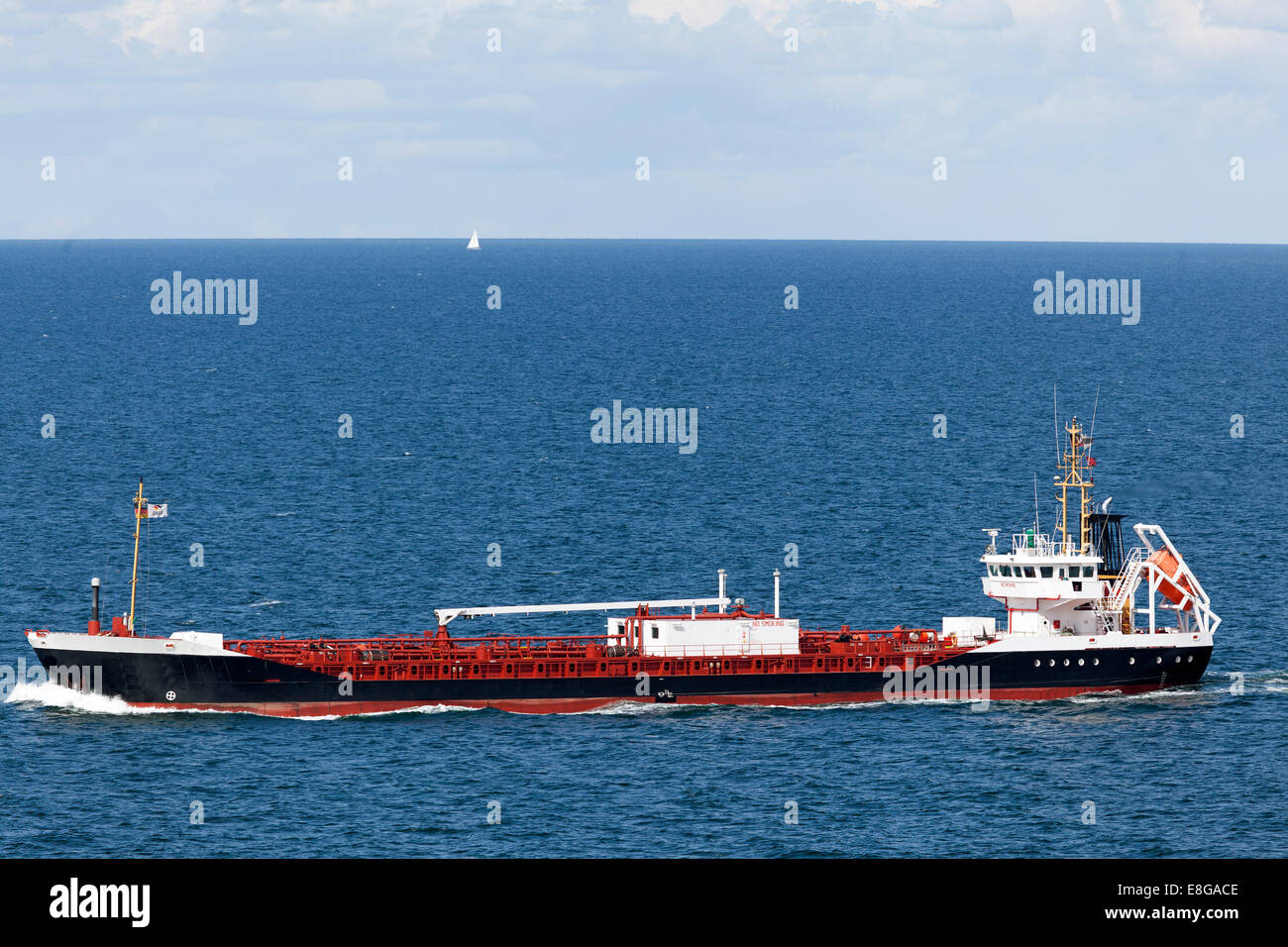 Freight vessel on the Baltic Sea near the Island of Langeland, Denmark ...