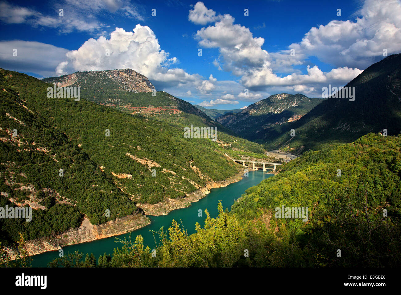 Where Evinos river becomes Evinolimni lake. Oreini ("mountainous ...
