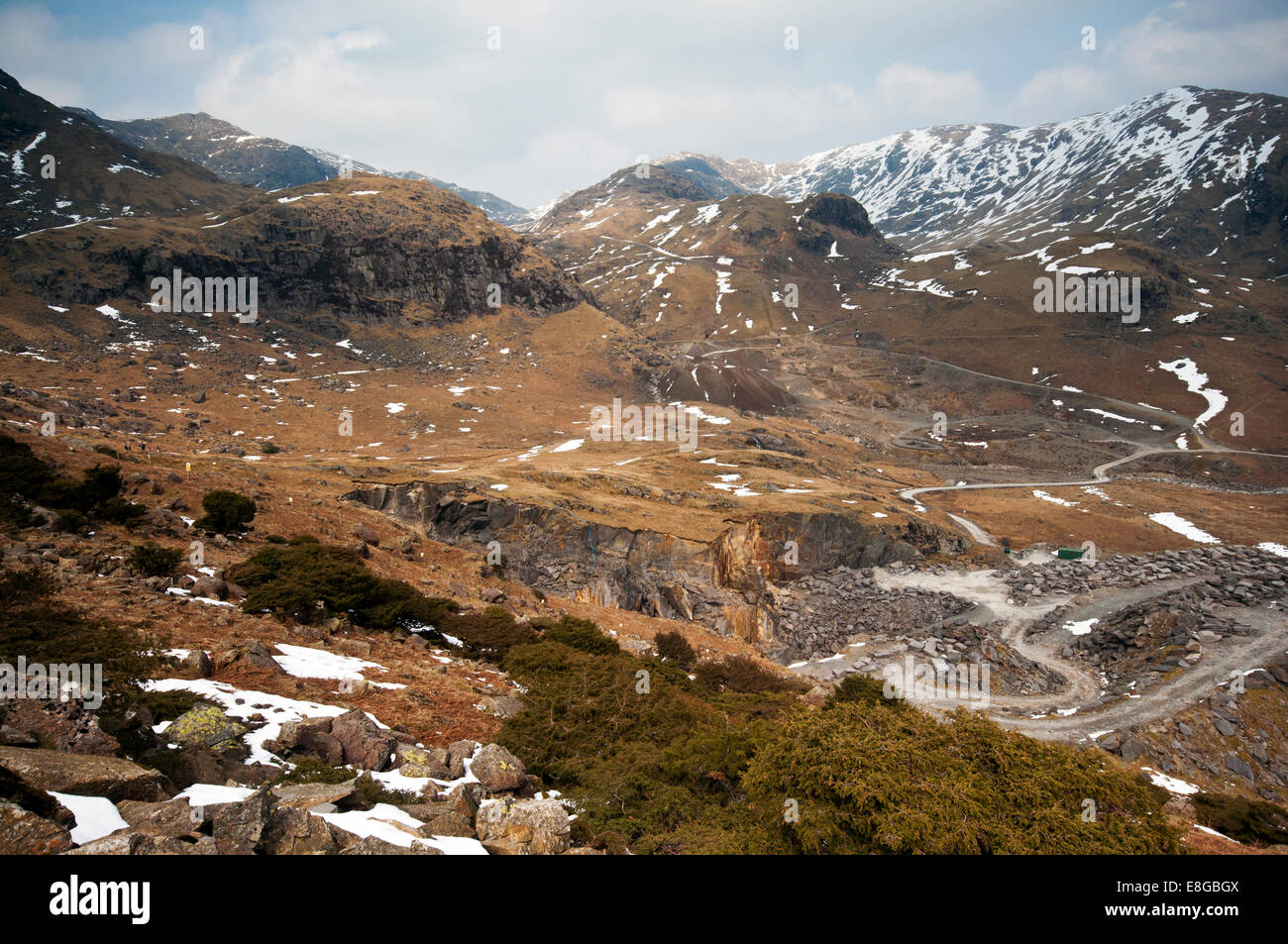 The remnants of the disused Copper mines and quarries in the Coniston ...