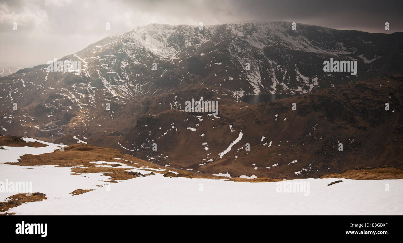 The Old Man of Coniston in the Lake District National Park. Viewed from ...