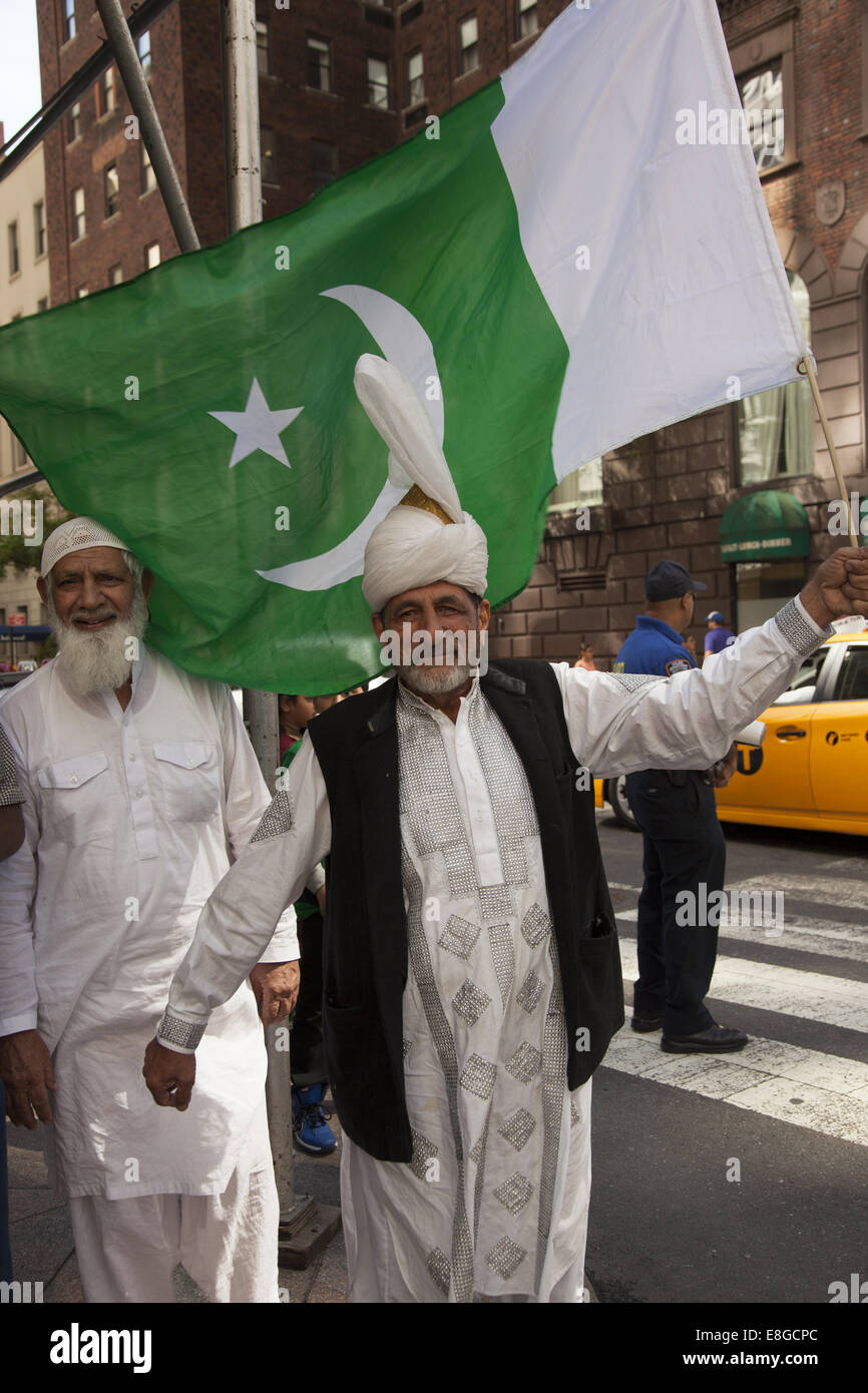 Annual Muslim Day Parade on Madison Avenue, New York City Stock Photo ...
