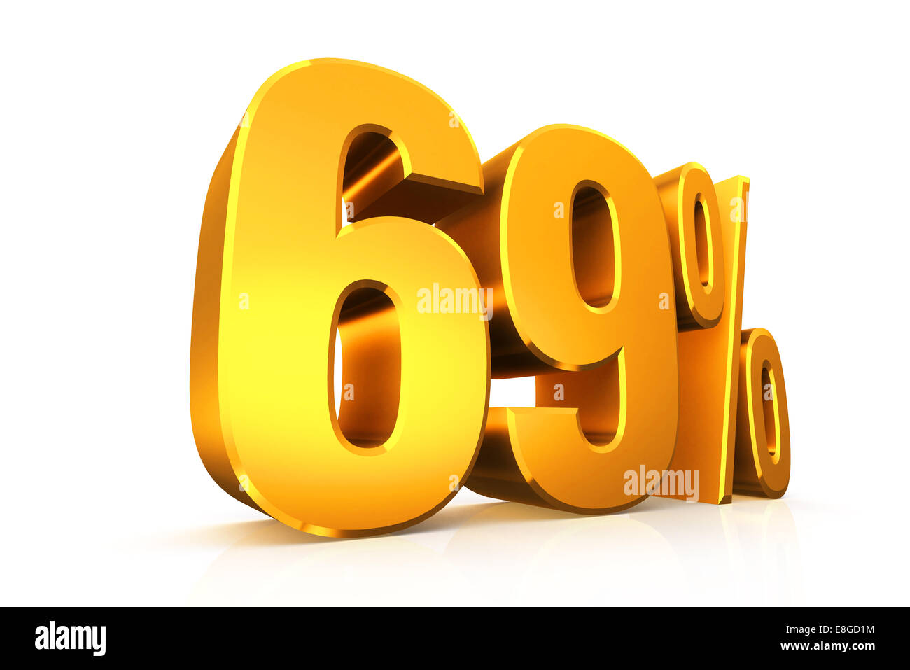3d render gold text 69 hi-res stock photography and images - Alamy