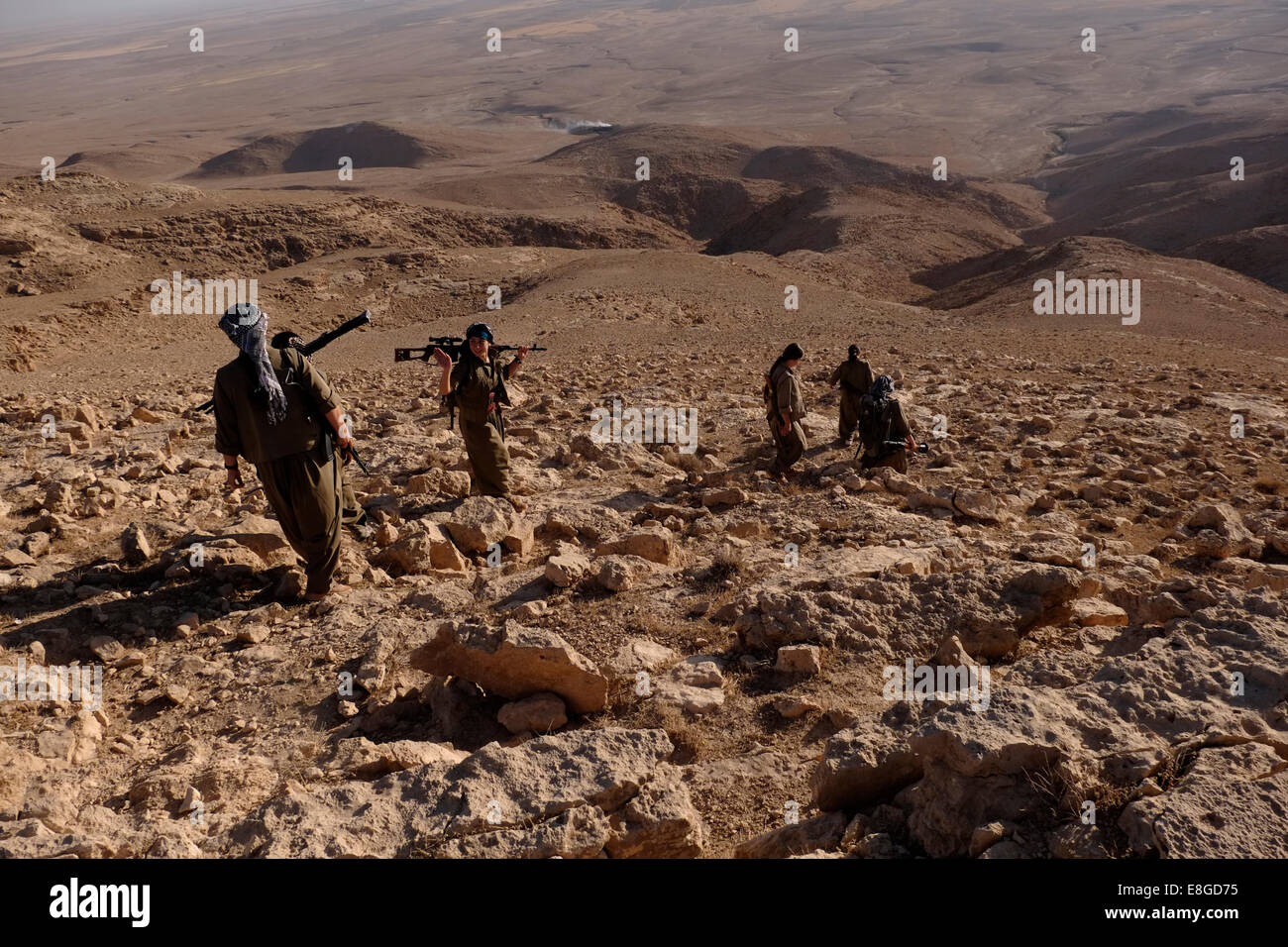 Heavily armed female members of the Free Women's Units shortened as YJA ...