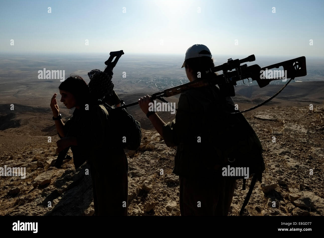 Heavily armed female members of the Free Women's Units shortened as YJA ...